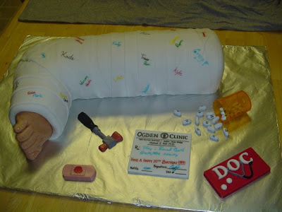 Smandacakes: Broken Leg Cake